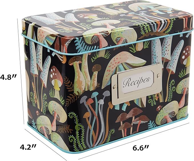 CR Gibson - Recipe Tin w/4"x6" Cards | 40ct /12 Dividers - Forage ...