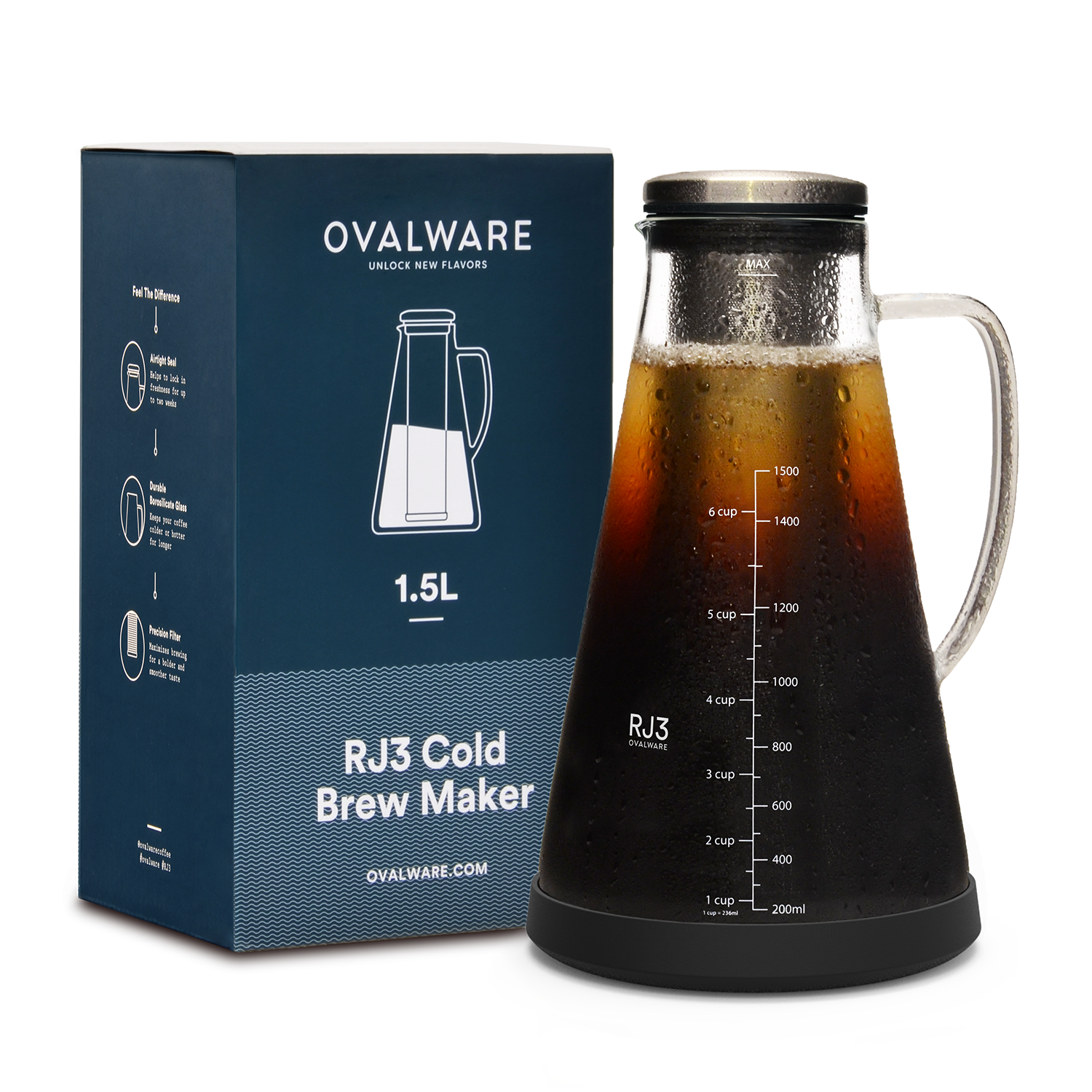 Ovalware - Cold Brew Maker, RJ3: 1.5L | Salt Kitchen & Co